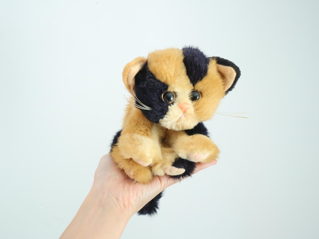 Vintage 1992 Tyco Kitty Kitty Kittens Calico Purring Plush Doll / Rare ...