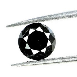 Adorable Natural Tiny Black Diamond 2mm Round Faceted Solid 925 ...