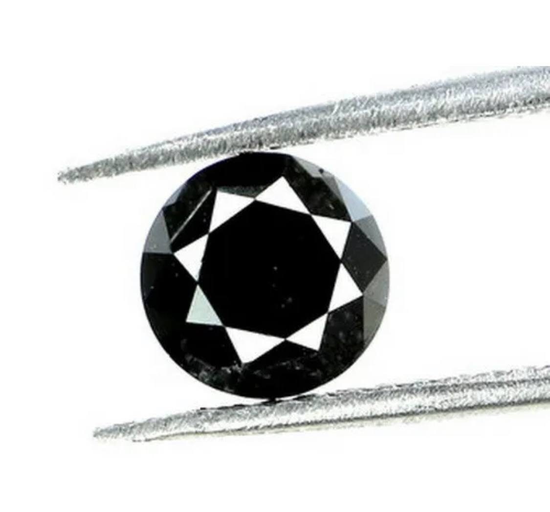Adorable Natural Tiny Black Diamond 2mm Round Faceted Solid 925 ...