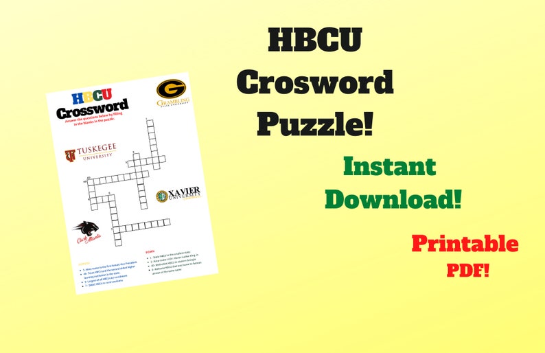 Printable HBCU Activity Pack - Etsy
