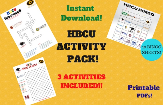 Printable HBCU Activity Pack - Etsy