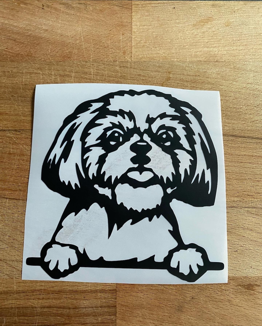 Shih Tzu Peeking - Vinyl Sticker/decal - Etsy