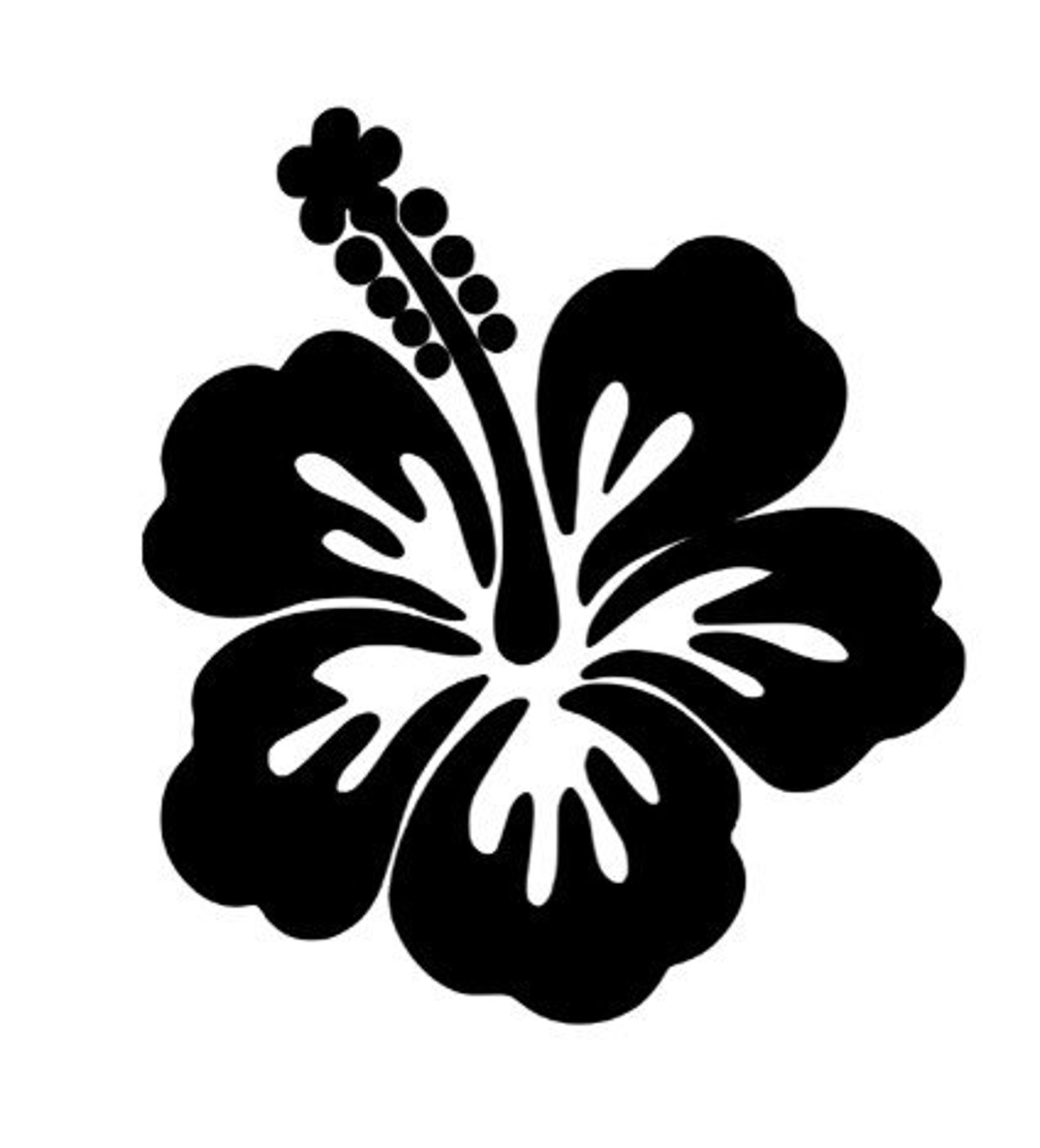 Hibiscus Flower Vinyl Sticker/decal - Etsy