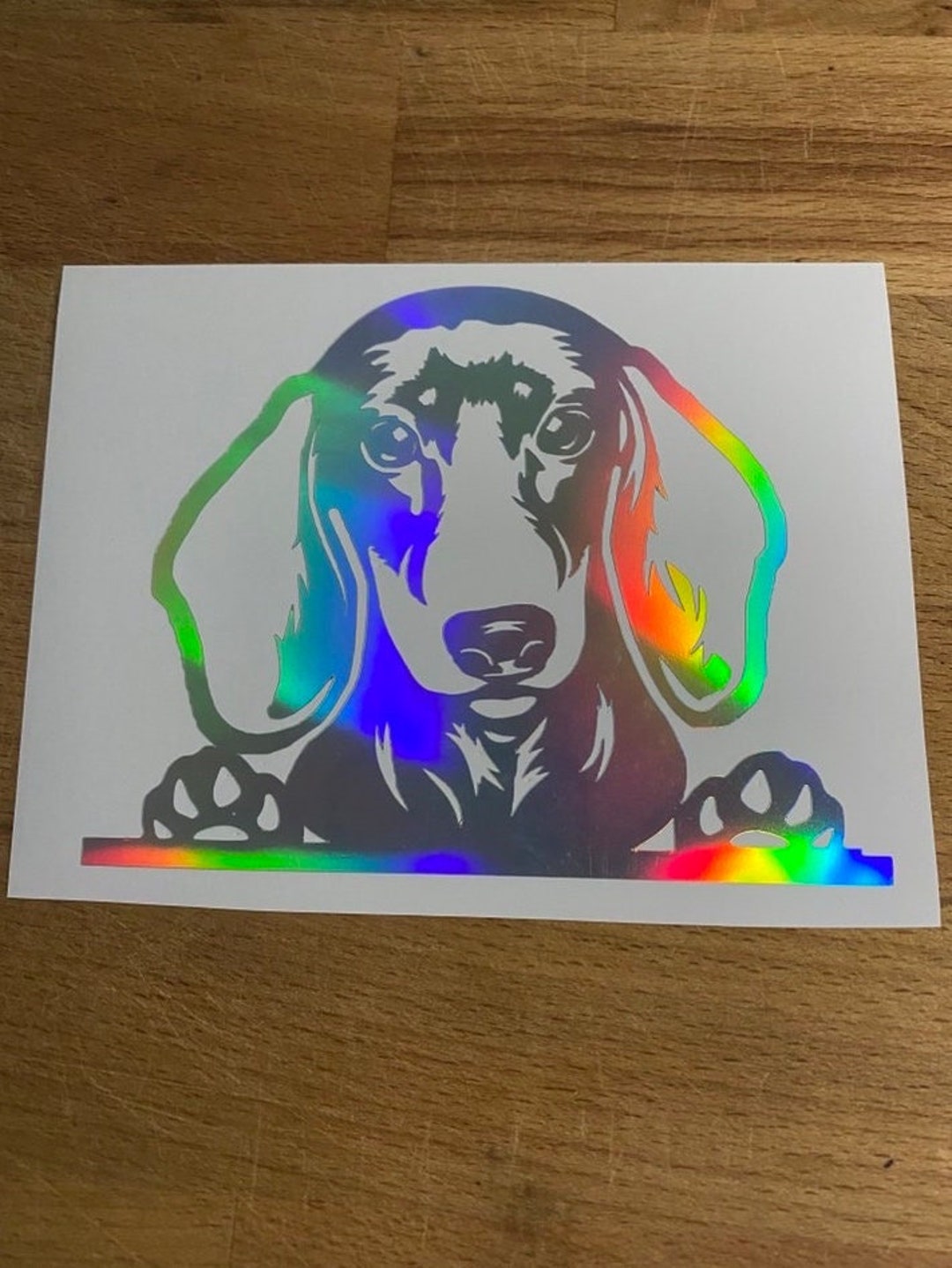 Dachshund Peeking - Vinyl Sticker/decal - Etsy