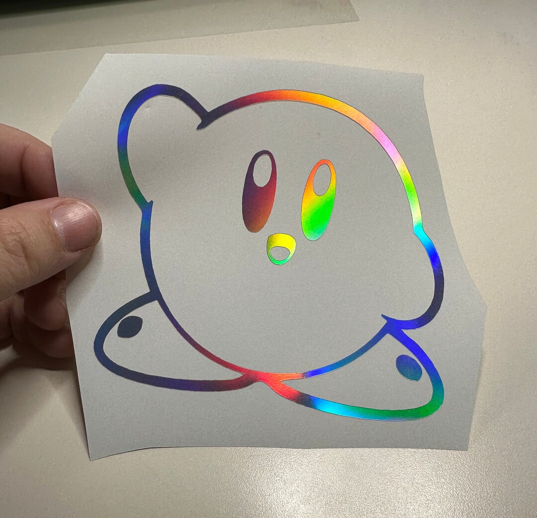 Kirby Standing Vinyl Sticker/decal - Etsy