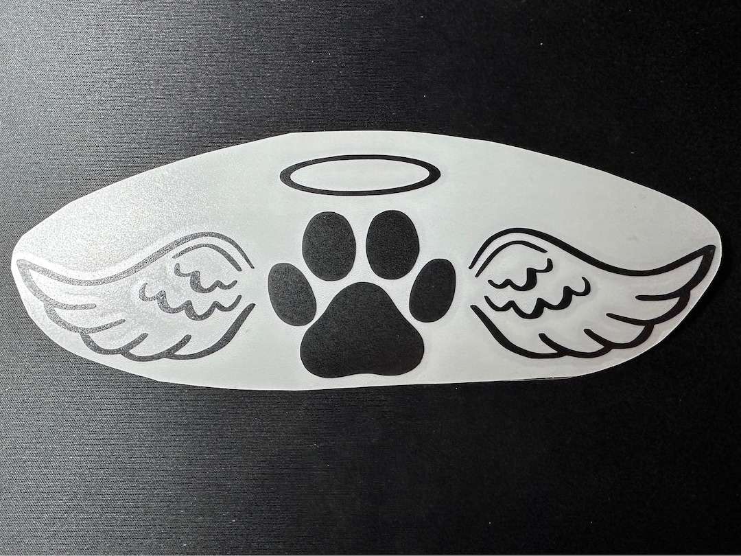 RIP Paw With Wings - Vinyl Sticker/decal - Etsy