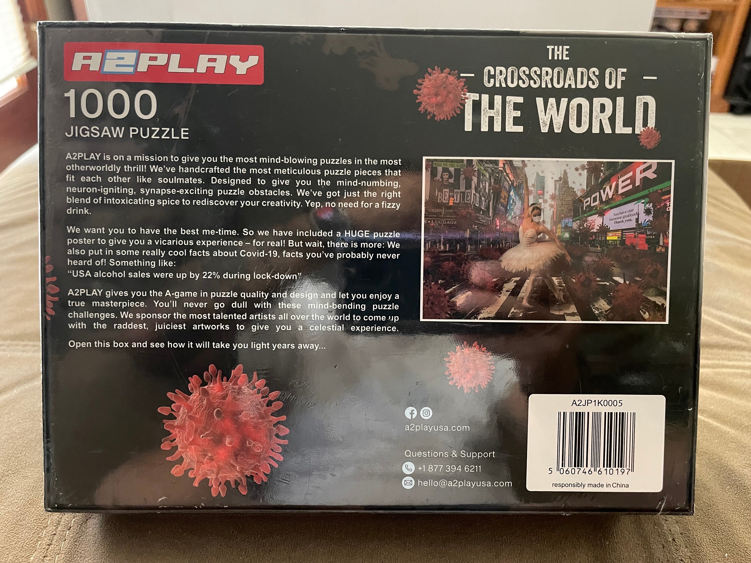 A2PLAY the Crossroads of the World 1000 Jigsaw Puzzle With Poster - Etsy