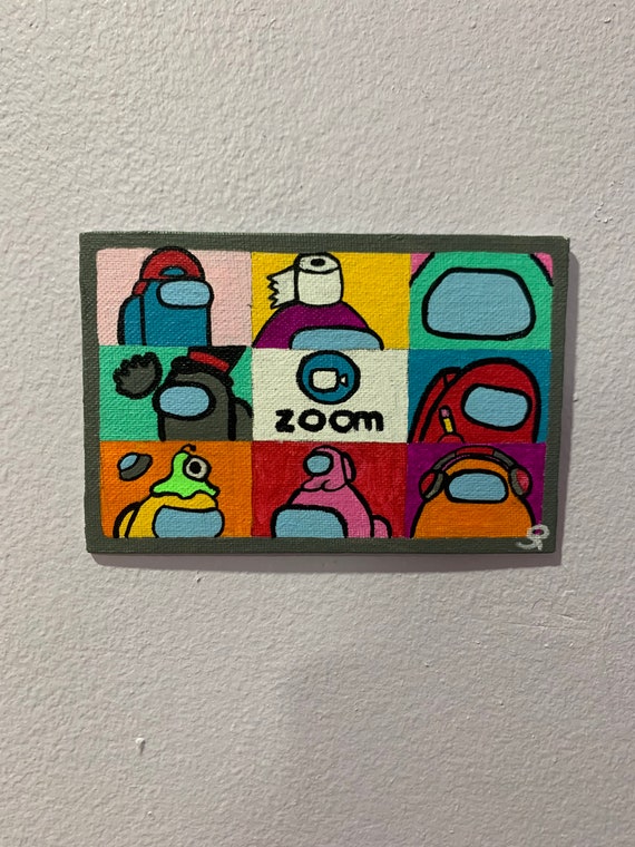 Zoom Among Us Acrylic Painting - Etsy