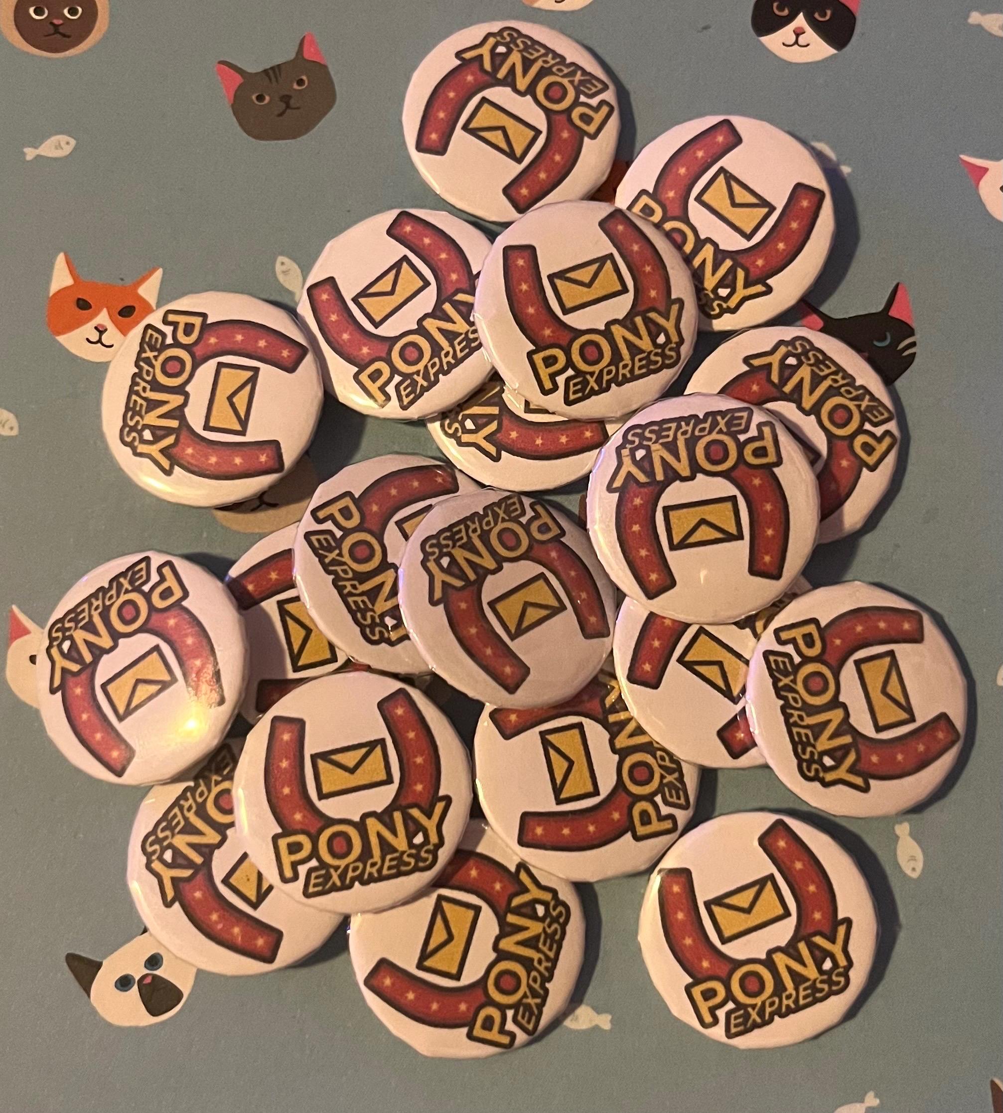 Mouthwashing; Pony Express Logo 1 Inch Pinback Button - Etsy