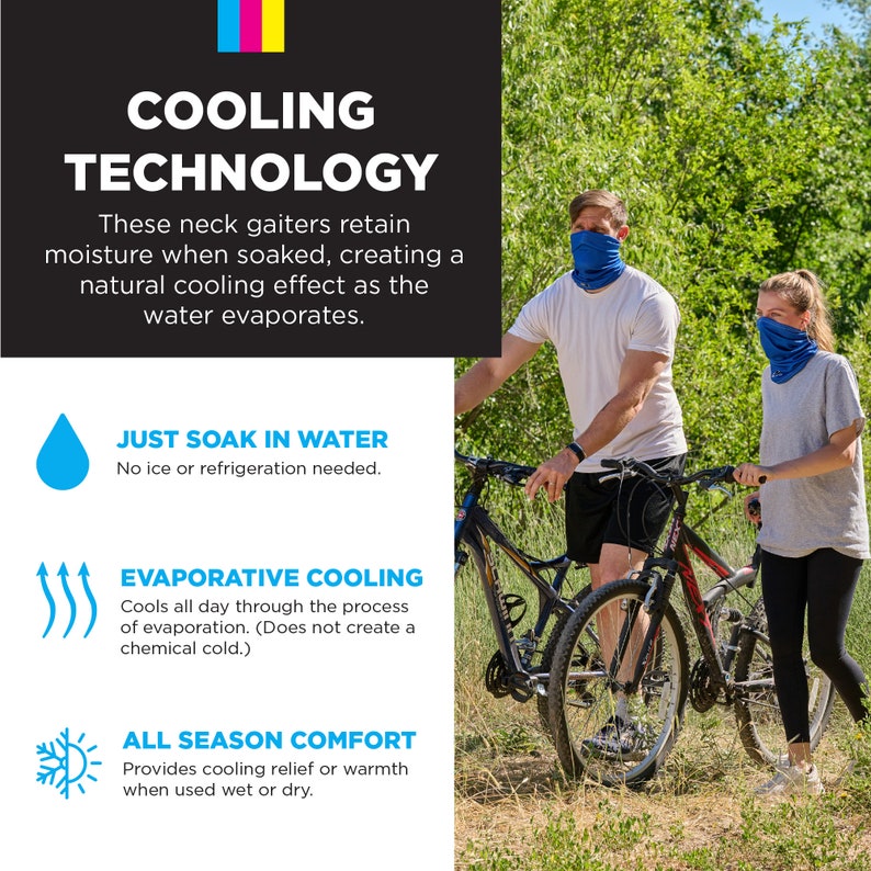 KOOLGATOR SPF 50 Cooling Neck Gaiter for Men, Women & Kids - Cooling ...