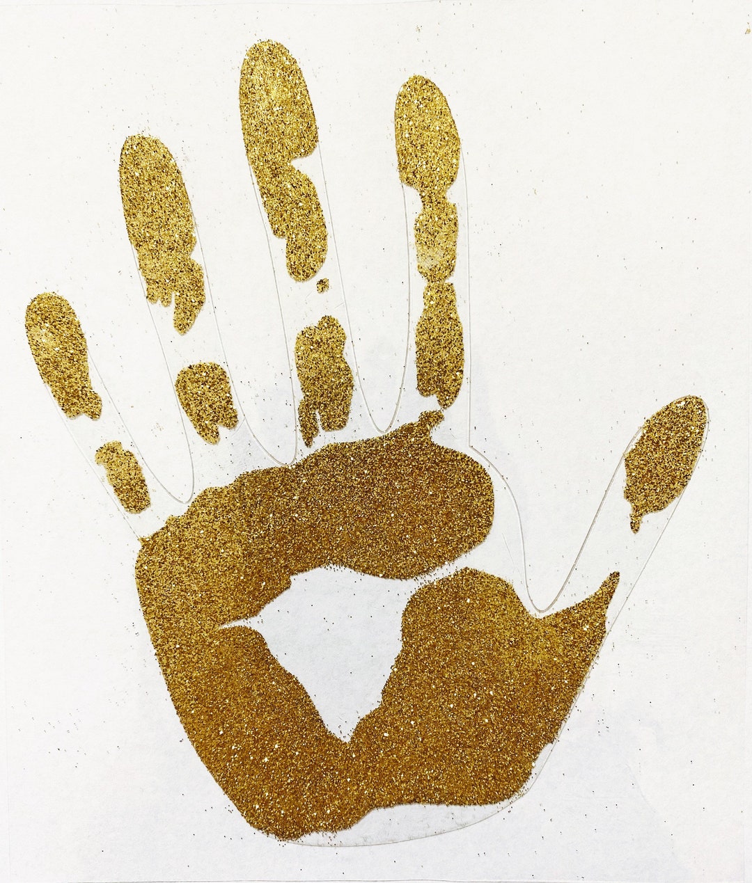 Gold Glitter Handprint - Etsy