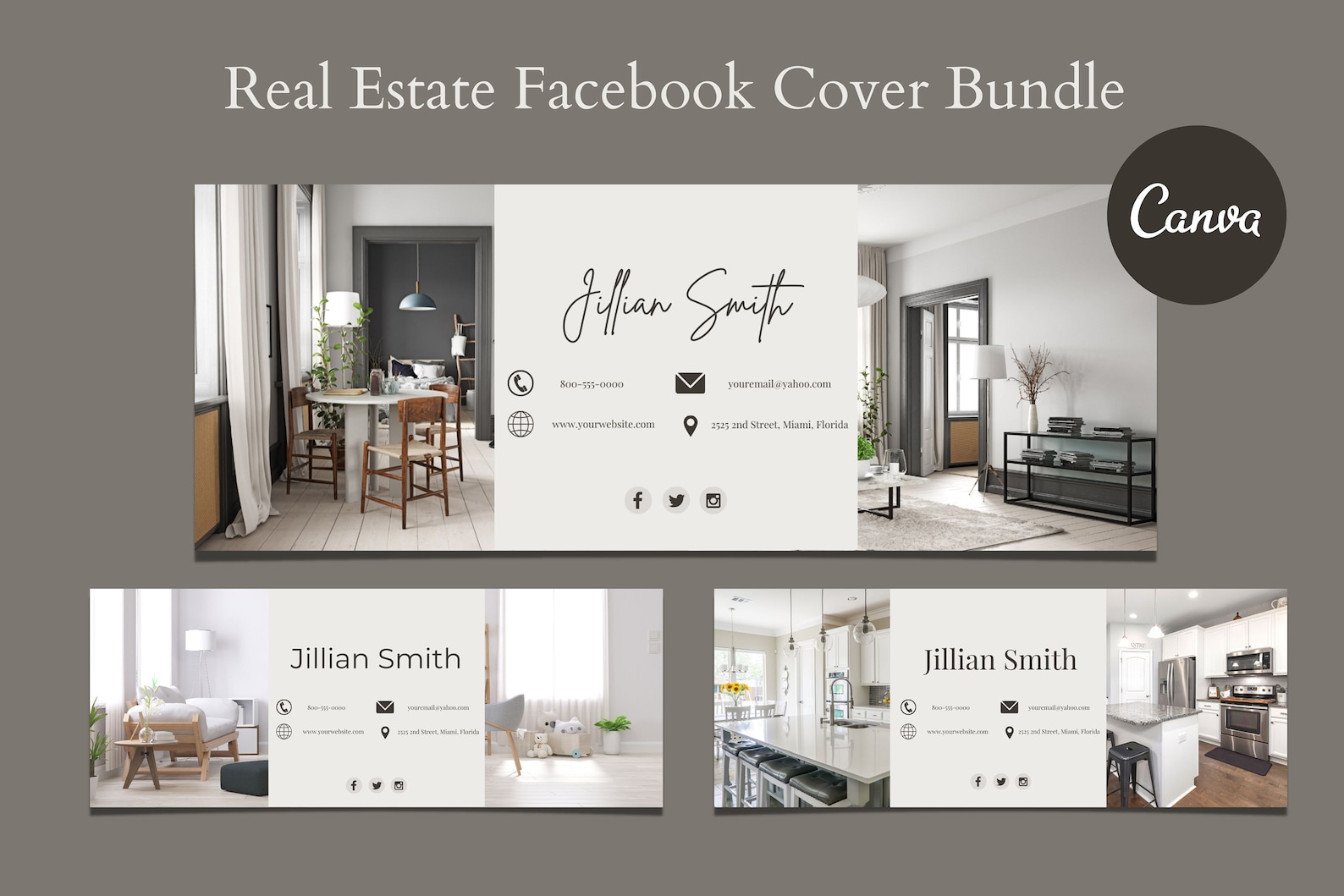 Modern Realtor Facebook Covers Realtor Marketing Editable Facebook ...