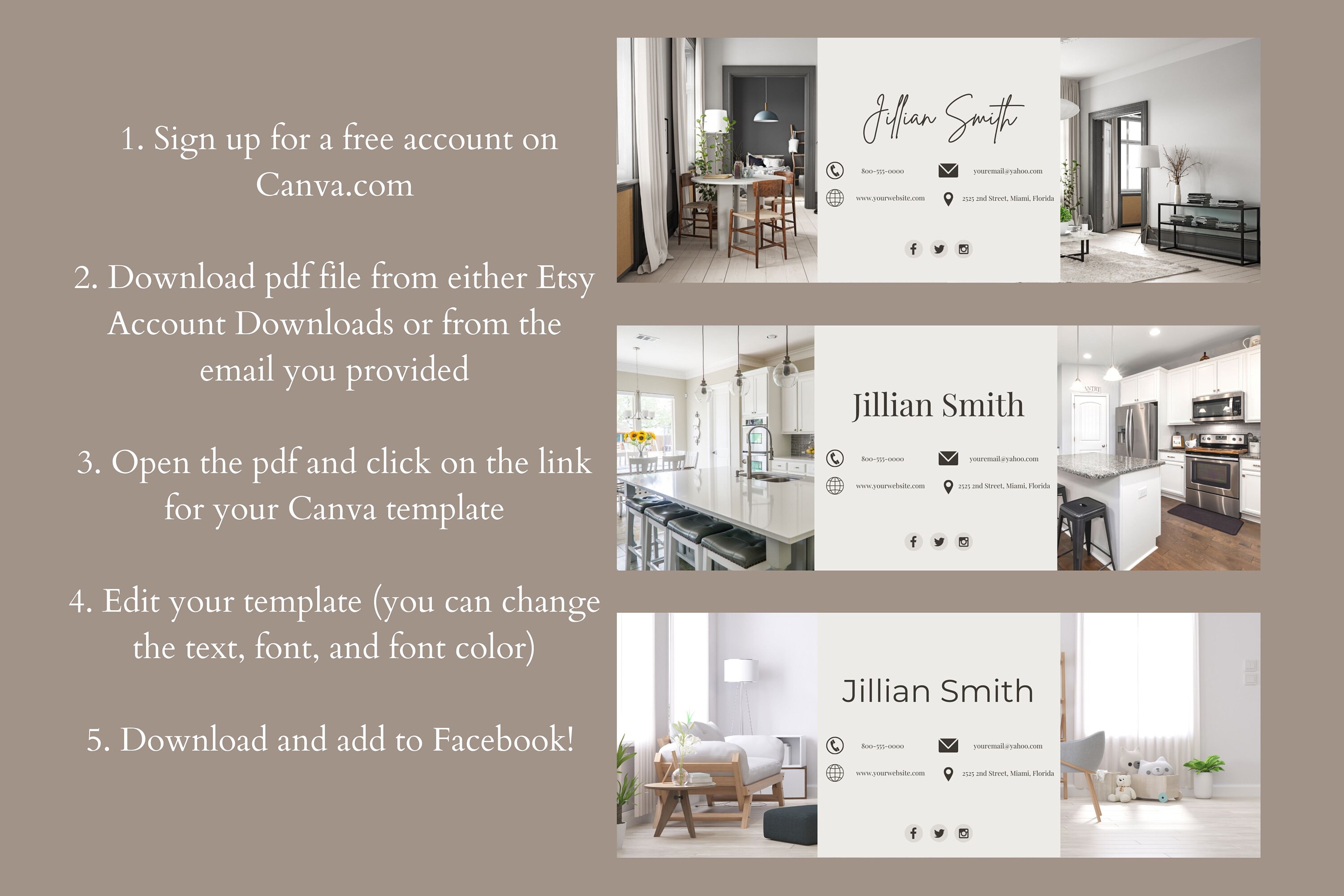 Modern Realtor Facebook Covers Realtor Marketing Editable Facebook ...