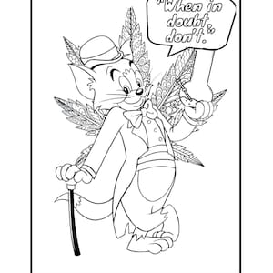 10 Animated Stoner Coloring Pages - Etsy