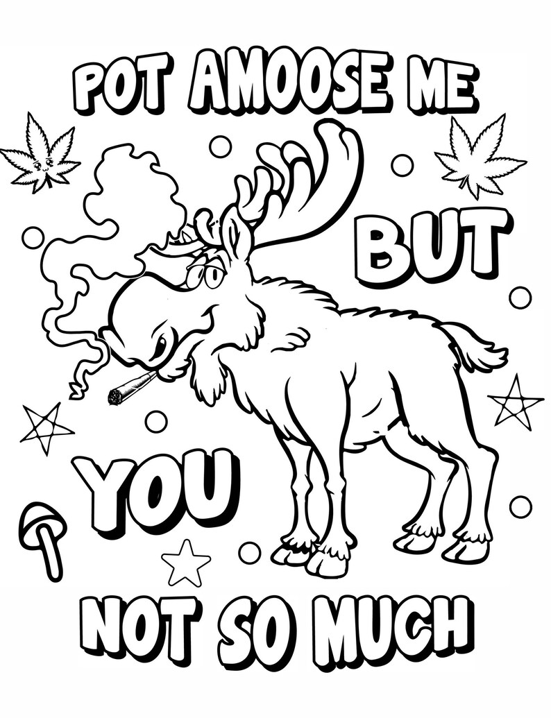 30 Funny Stoner Coloring Pages - Etsy