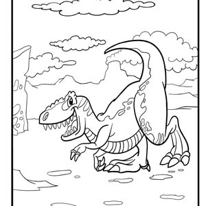 50 - Dinosaur Coloring Pages - Etsy