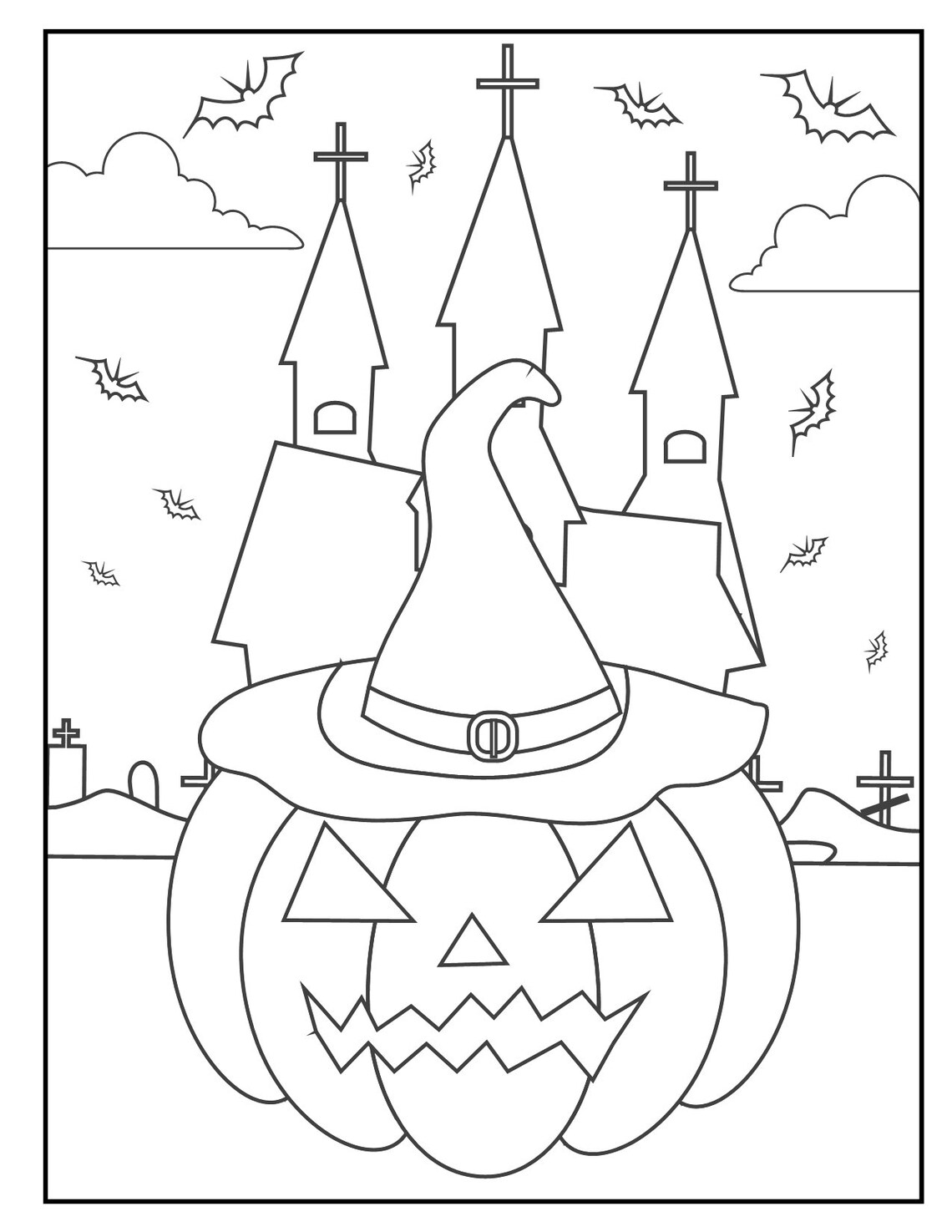 40 - Kids Halloween Coloring Pages - Etsy
