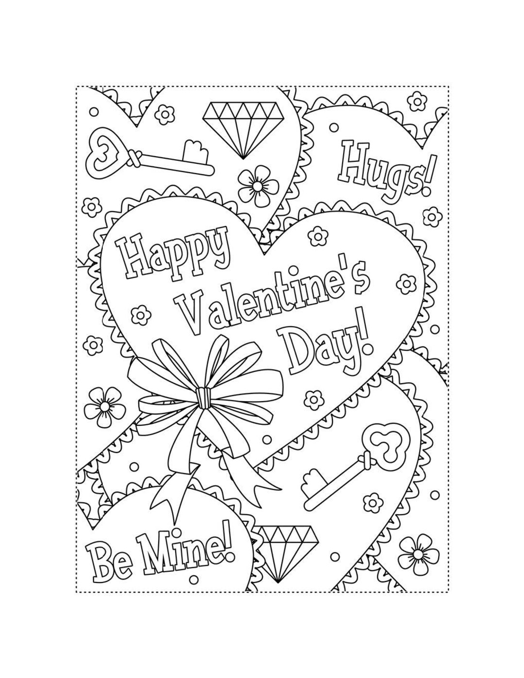 22 - Valentine's Day Coloring Pages - Etsy