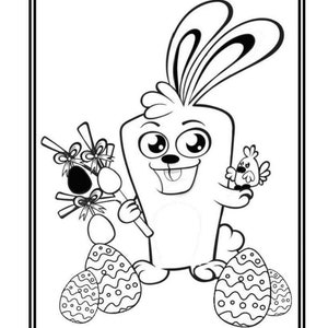 40 - Kids Easter Coloring Pages - Etsy