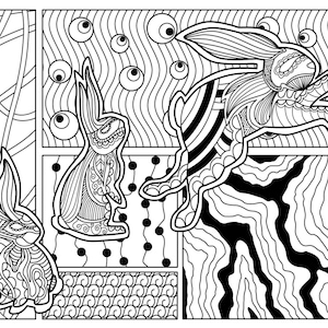 20 - Mosaic Animal Coloring Pages - Etsy