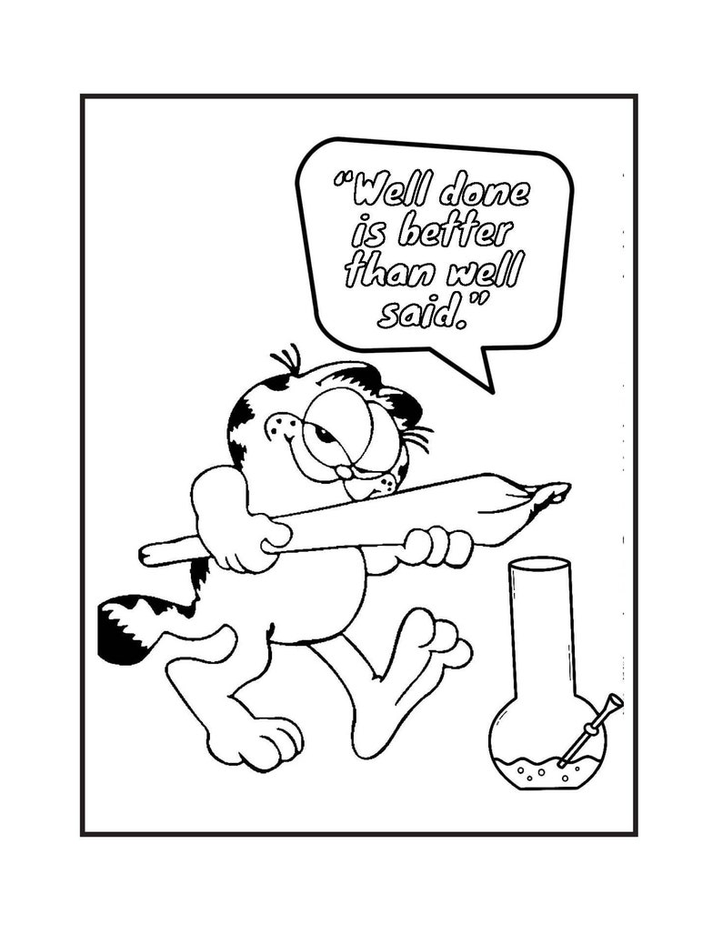 10 Animated Stoner Coloring Pages - Etsy