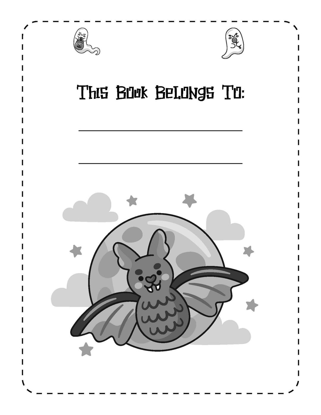 54 - Kids Halloween Coloring Pages and Letter Tracing - Etsy