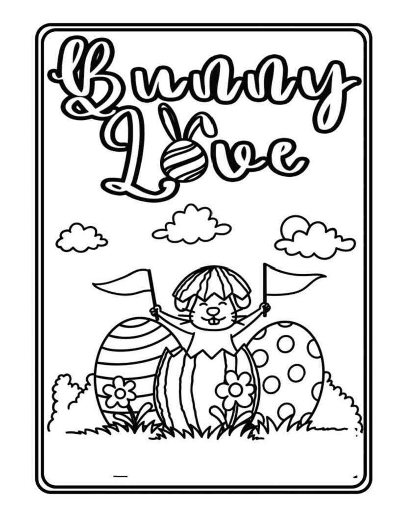 40 - Kids Easter Coloring Pages - Etsy