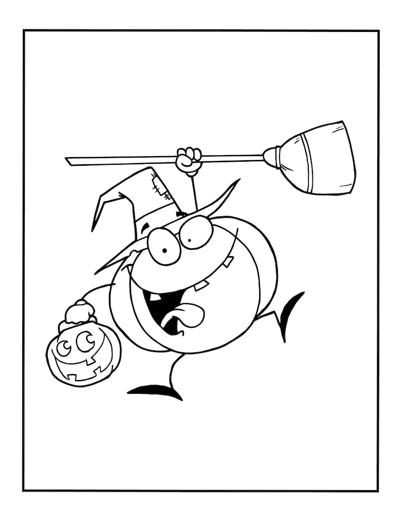 20 Kids Halloween Coloring Pages - Etsy