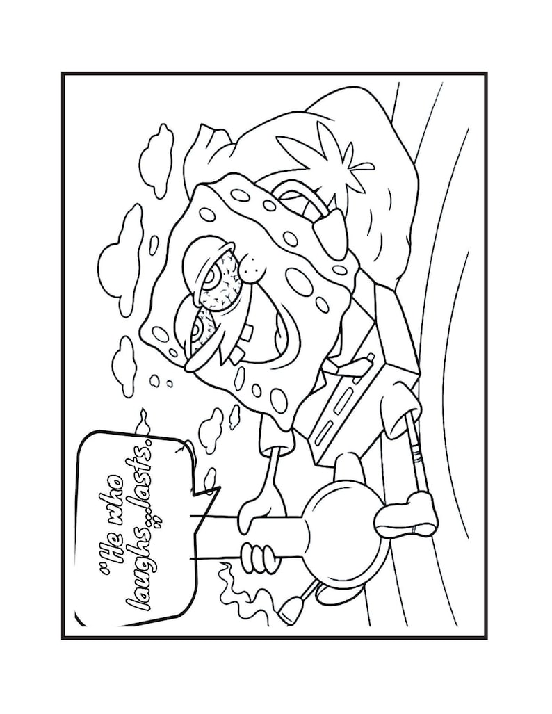 10 Animated Stoner Coloring Pages - Etsy