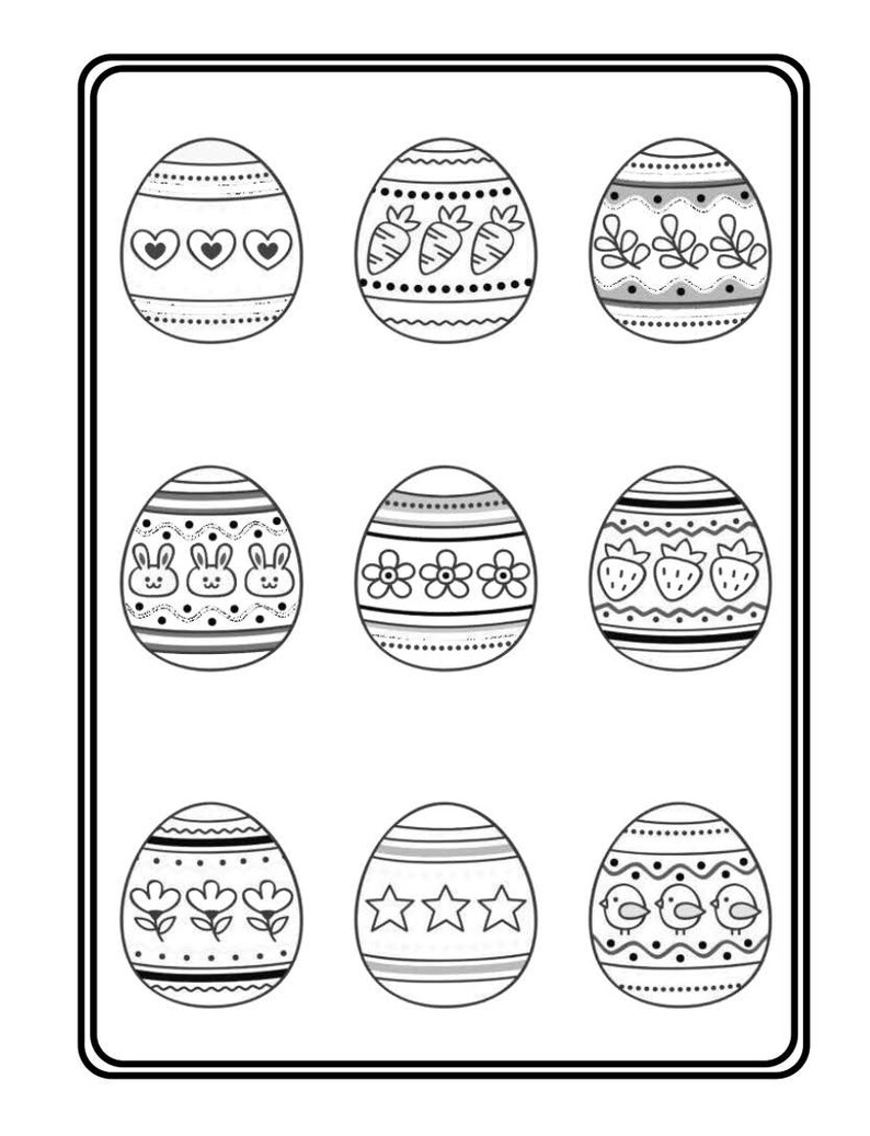 40 - Kids Easter Coloring Pages - Etsy