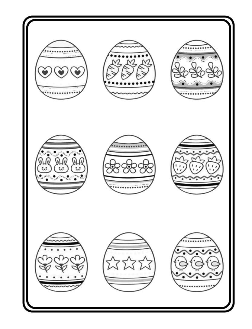 40 - Kids Easter Coloring Pages - Etsy