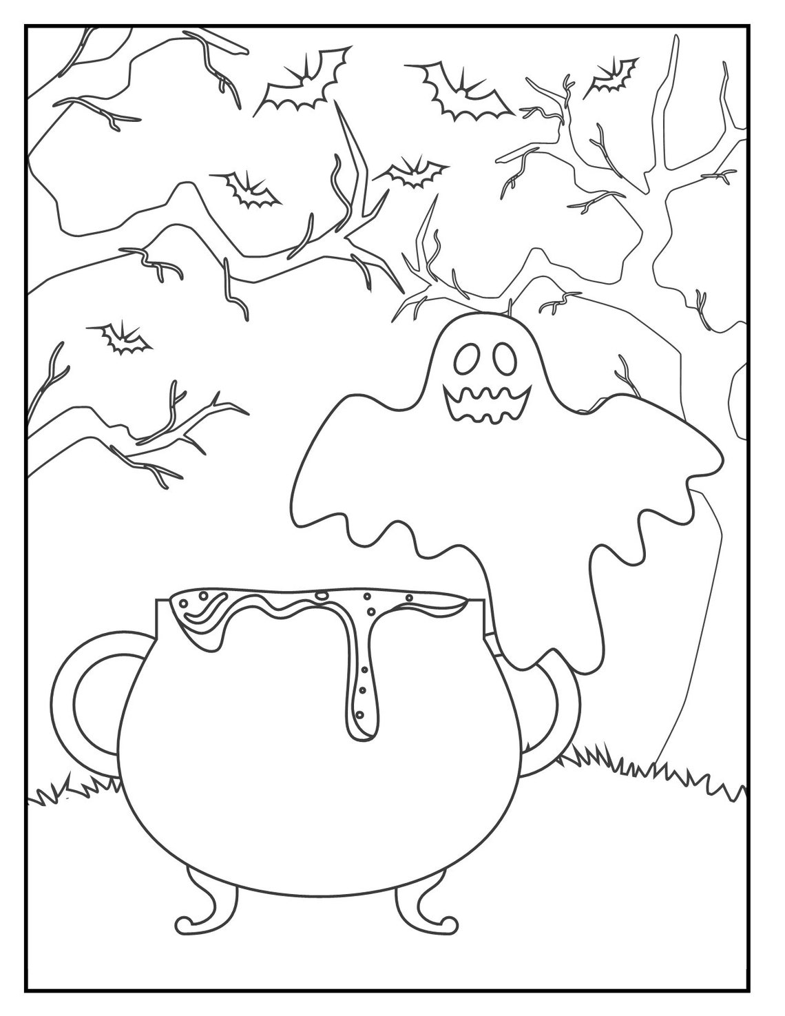 40 - Kids Halloween Coloring Pages - Etsy