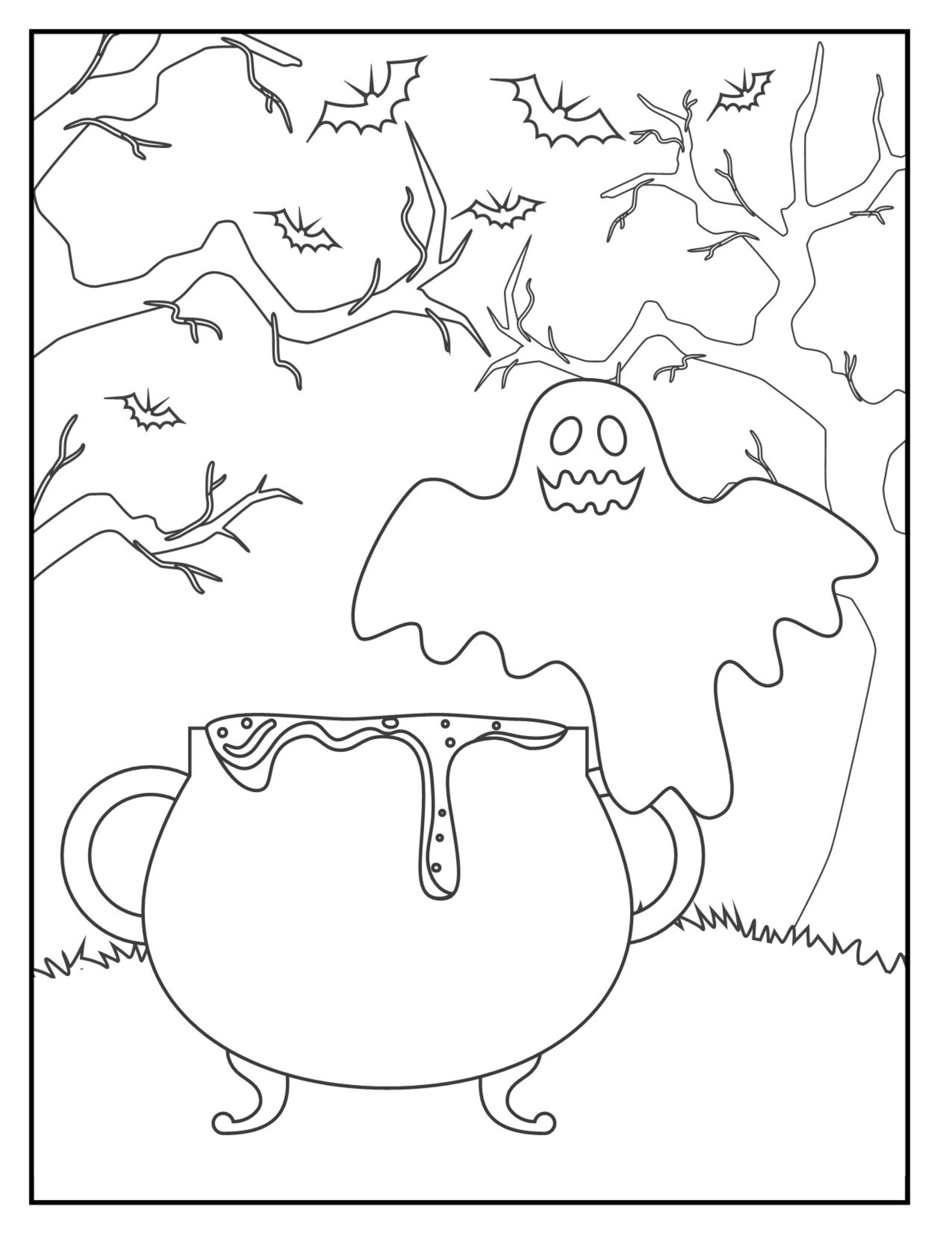 40 - Kids Halloween Coloring Pages - Etsy