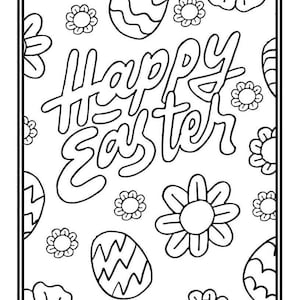 40 - Kids Easter Coloring Pages - Etsy