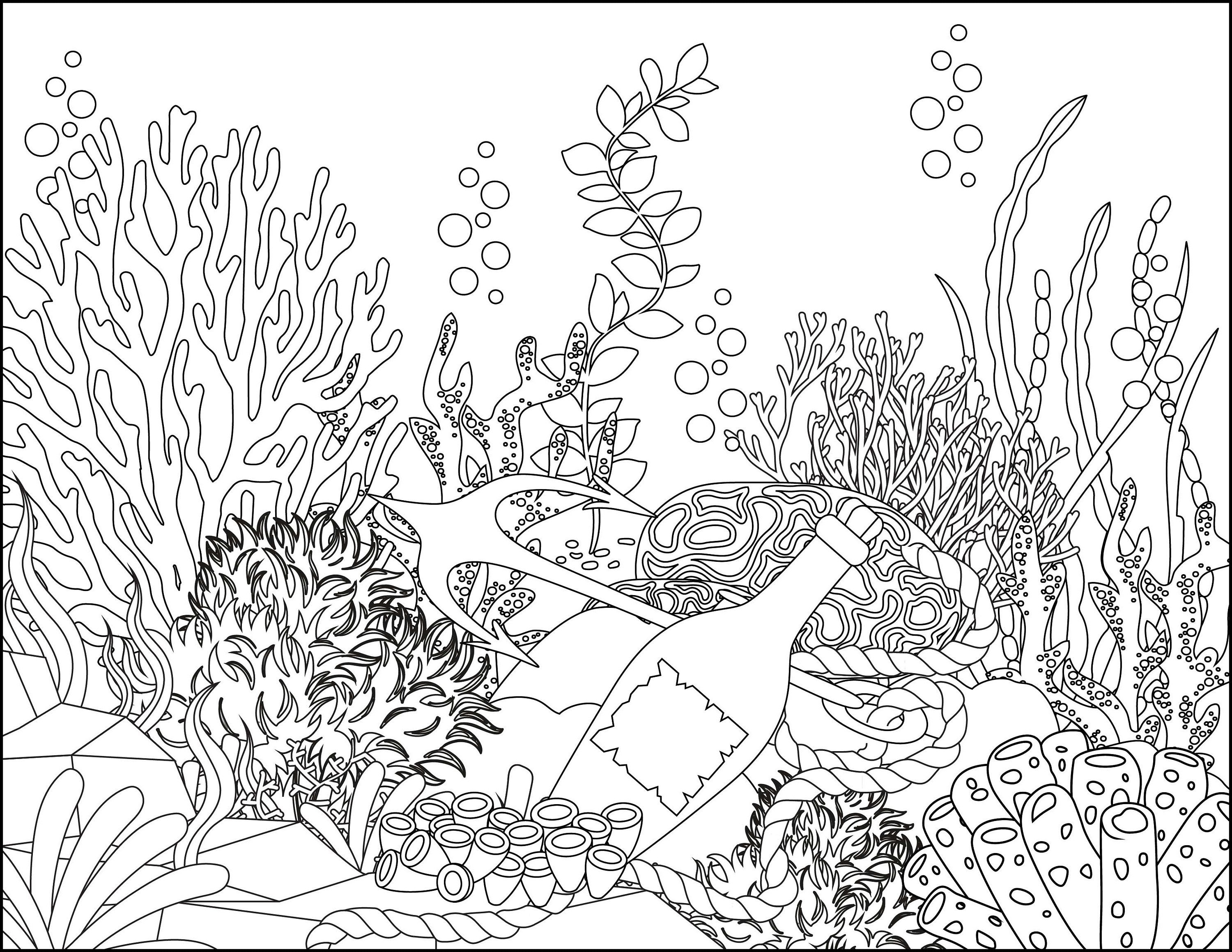 20 Ocean Coloring Pages - Etsy