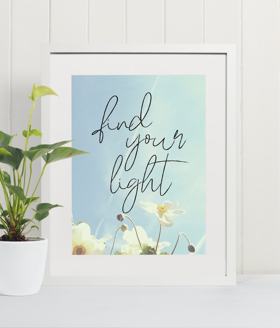 Find Your Light Digital Download Quote Art Print/ Inspirational Quote ...