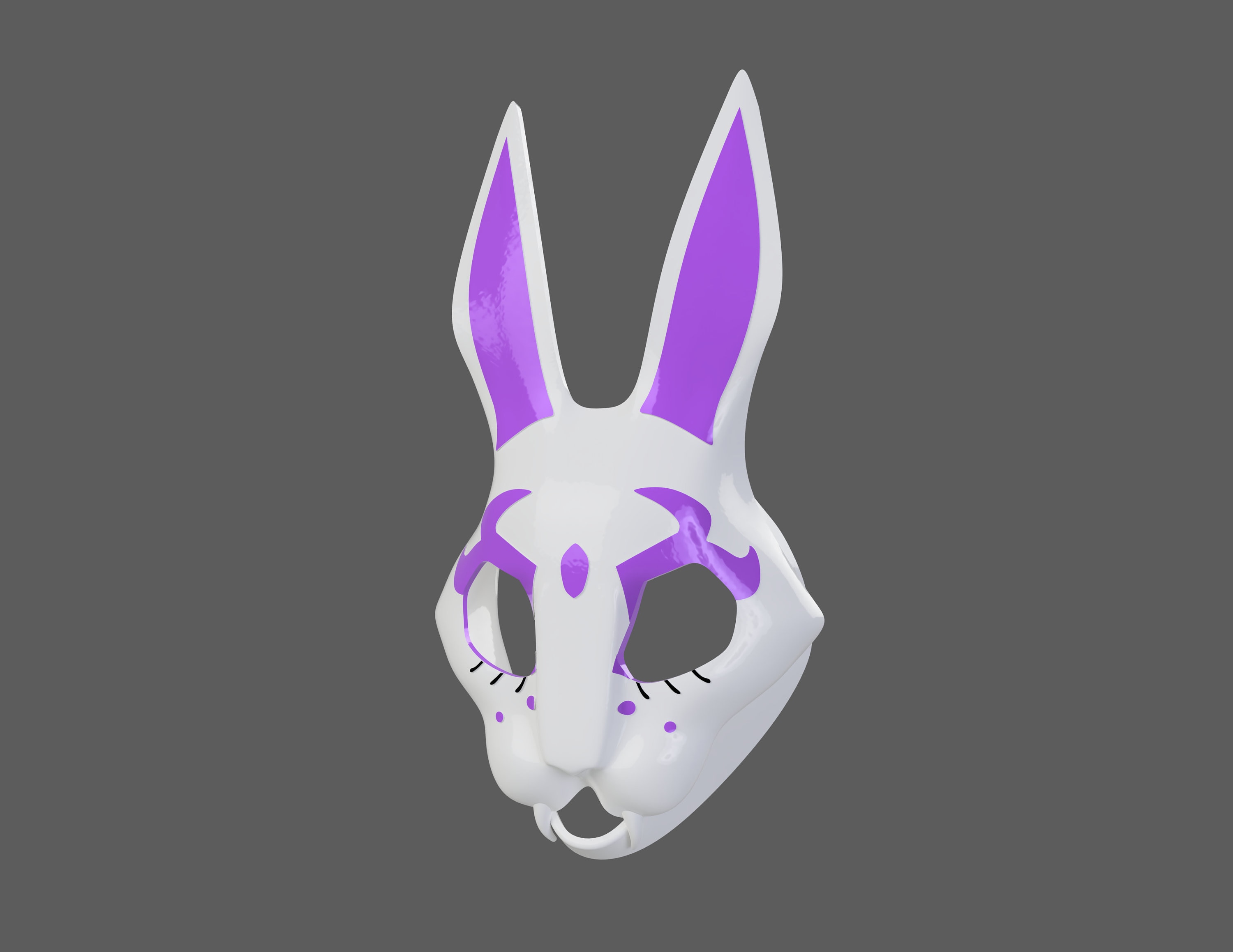 Neon Violet Mask STL 3D Model - Etsy