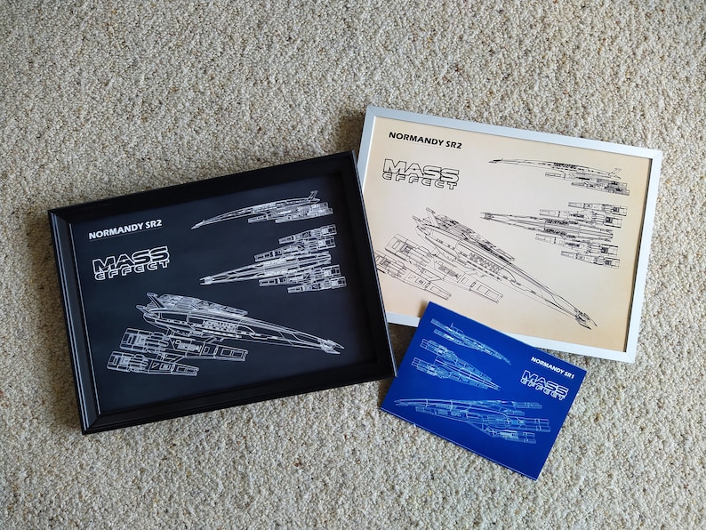 SSV Normandy SR2 Blueprint Poster Wall Decoration Mass Effect - Etsy Canada