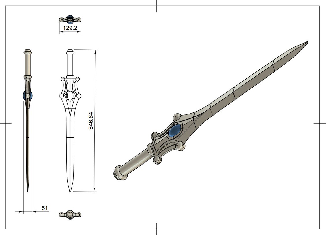 She-ra Cosplay Sword STL 3D Print File - Etsy