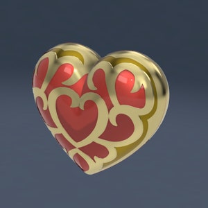 3D Printed Link Heart Container - Etsy