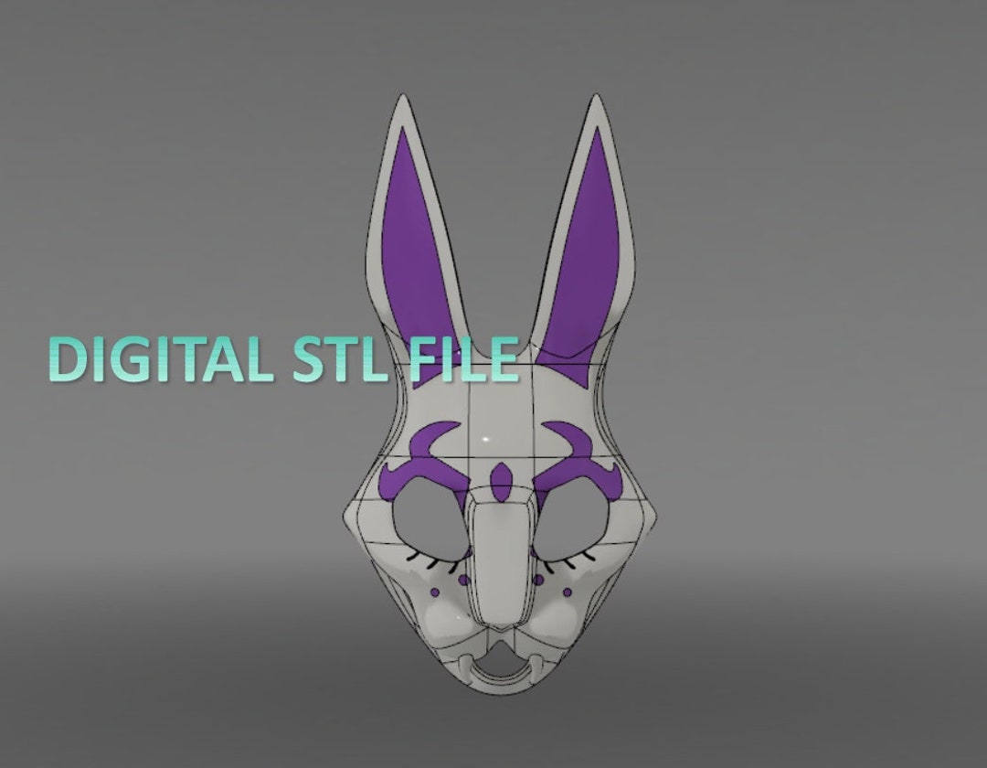Neon Violet Mask STL 3D Model - Etsy