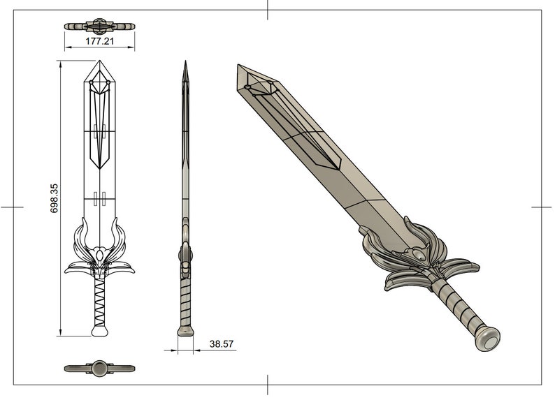 She-ra Cosplay 3D Printed Sword One - Etsy Canada