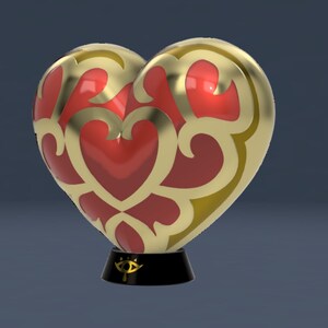 3D Printed Link Heart Container - Etsy