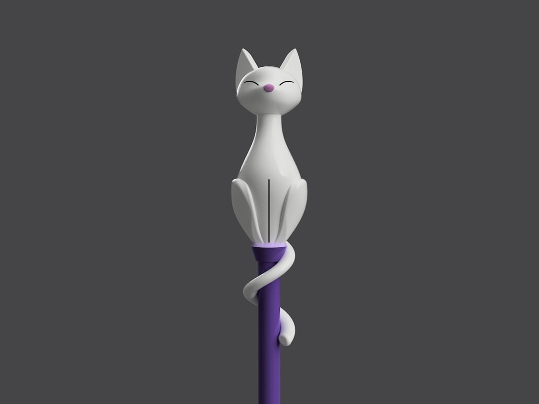 3D Printed Cat Staff Topper - Etsy