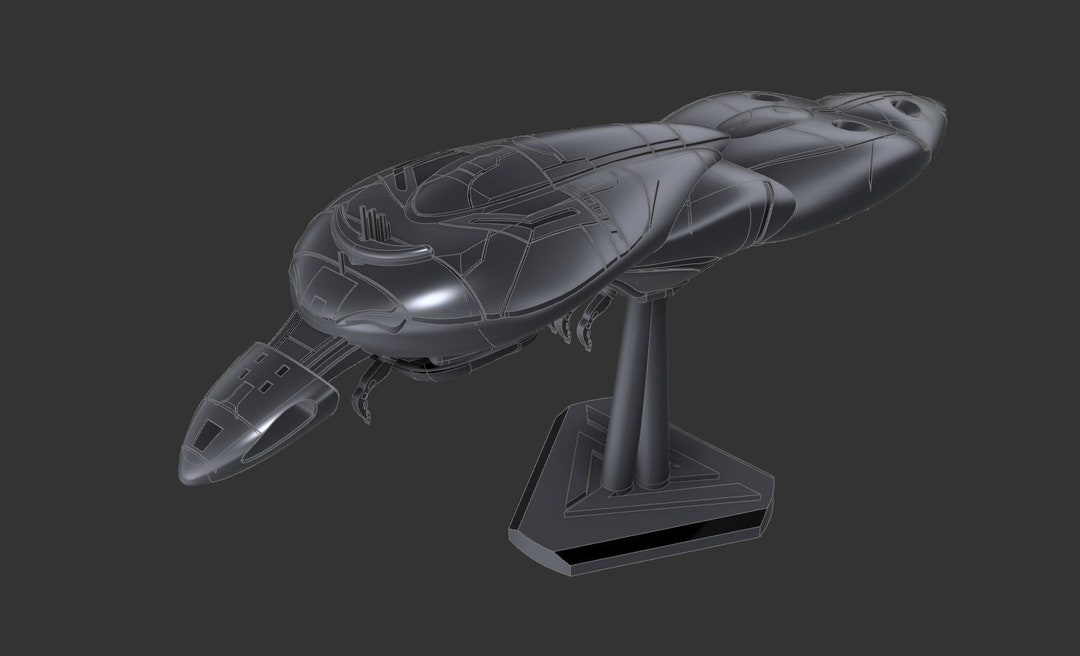 3d Printed Geth Cruiser From Mass Effect Etsy
