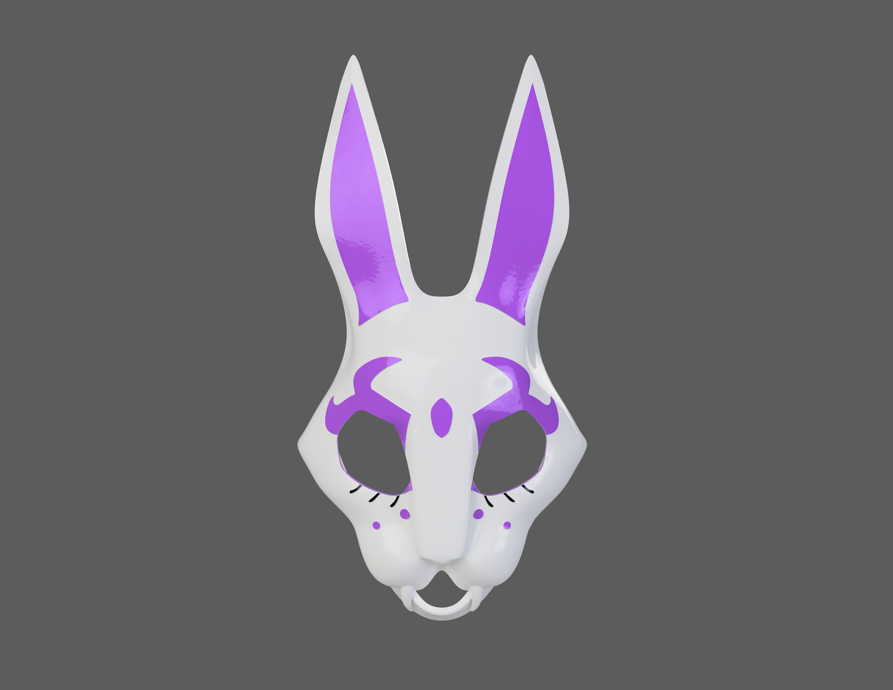 Neon Violet Mask STL 3D Model - Etsy