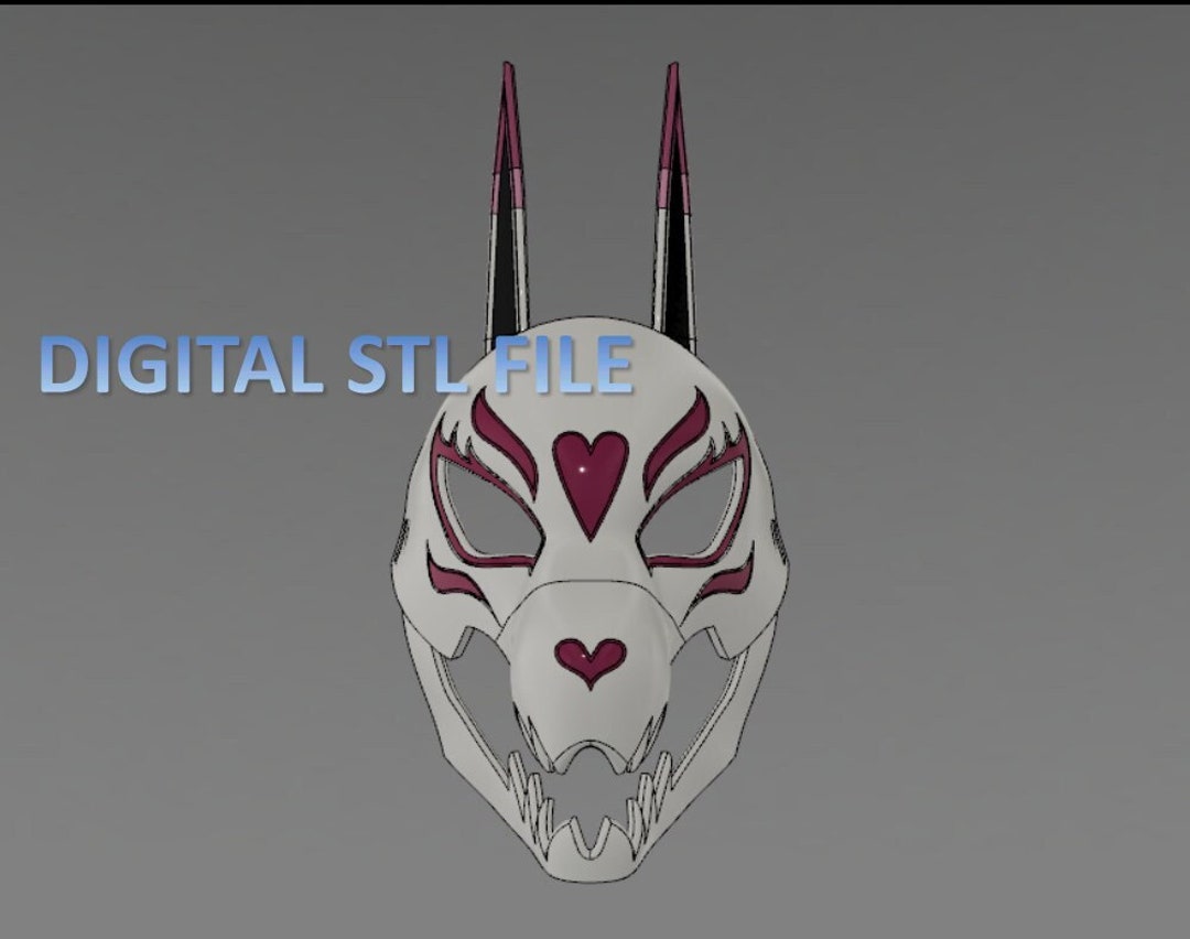 Neon Red Mask STL 3D Model - Etsy