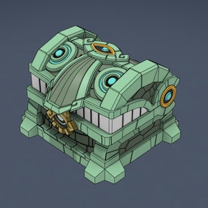 3D Printed Stone Treasure Chest: Frog Shape - Etsy