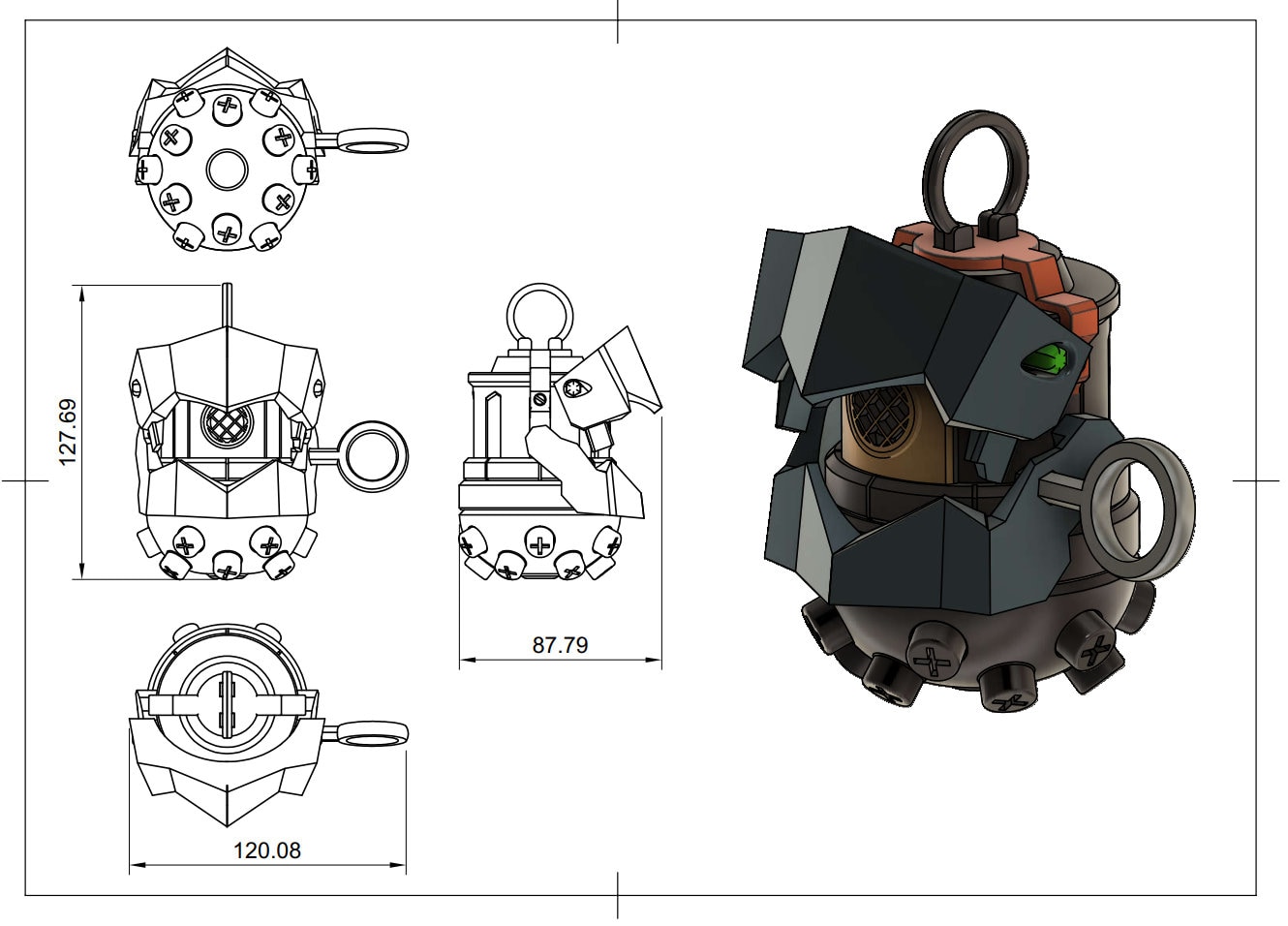 Jinx Grenade Flame Chompers 3D Model STL File From Arcane | Etsy UK