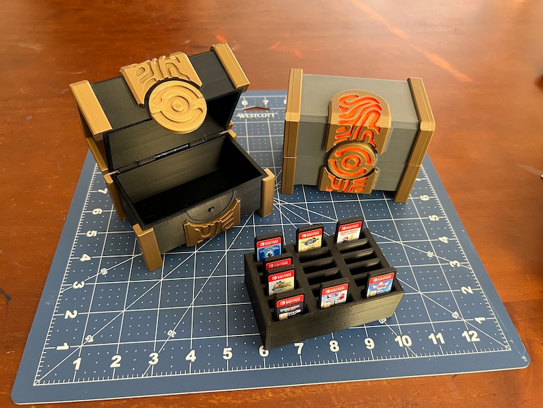 3D Printed Sheikah Treasure Chest: Switch Cartridge Box - Etsy